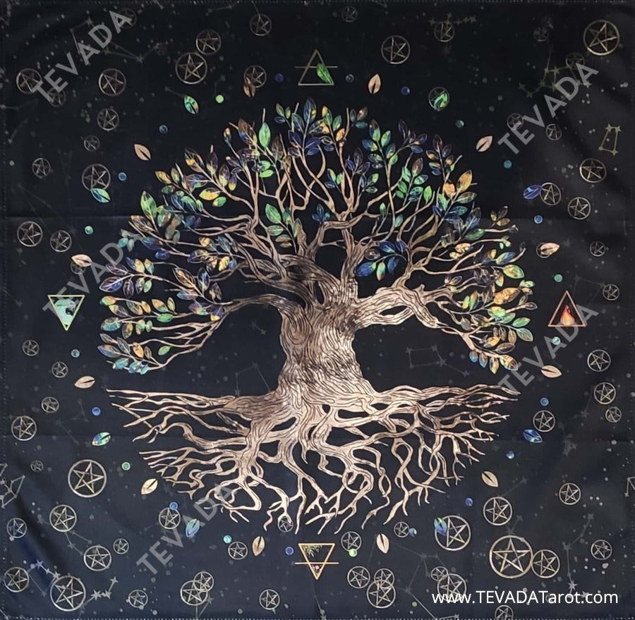 The Tree of Life Tarot Bag & Altar Cloth PENTACLE | TEVADA Tarot