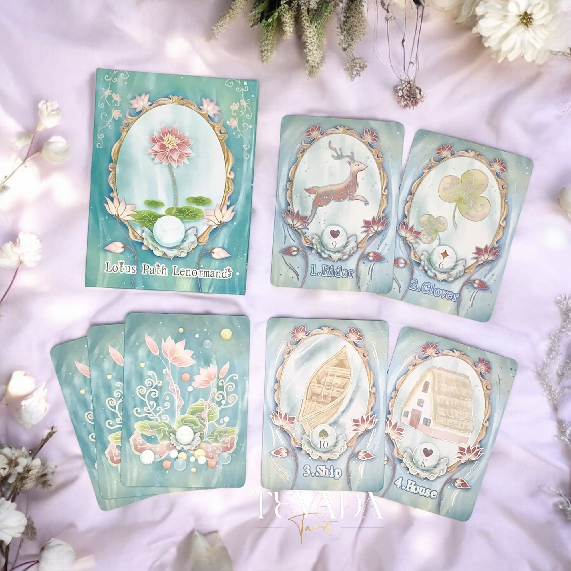 Lotus Path Lenormand Deck | TEVADA Tarot